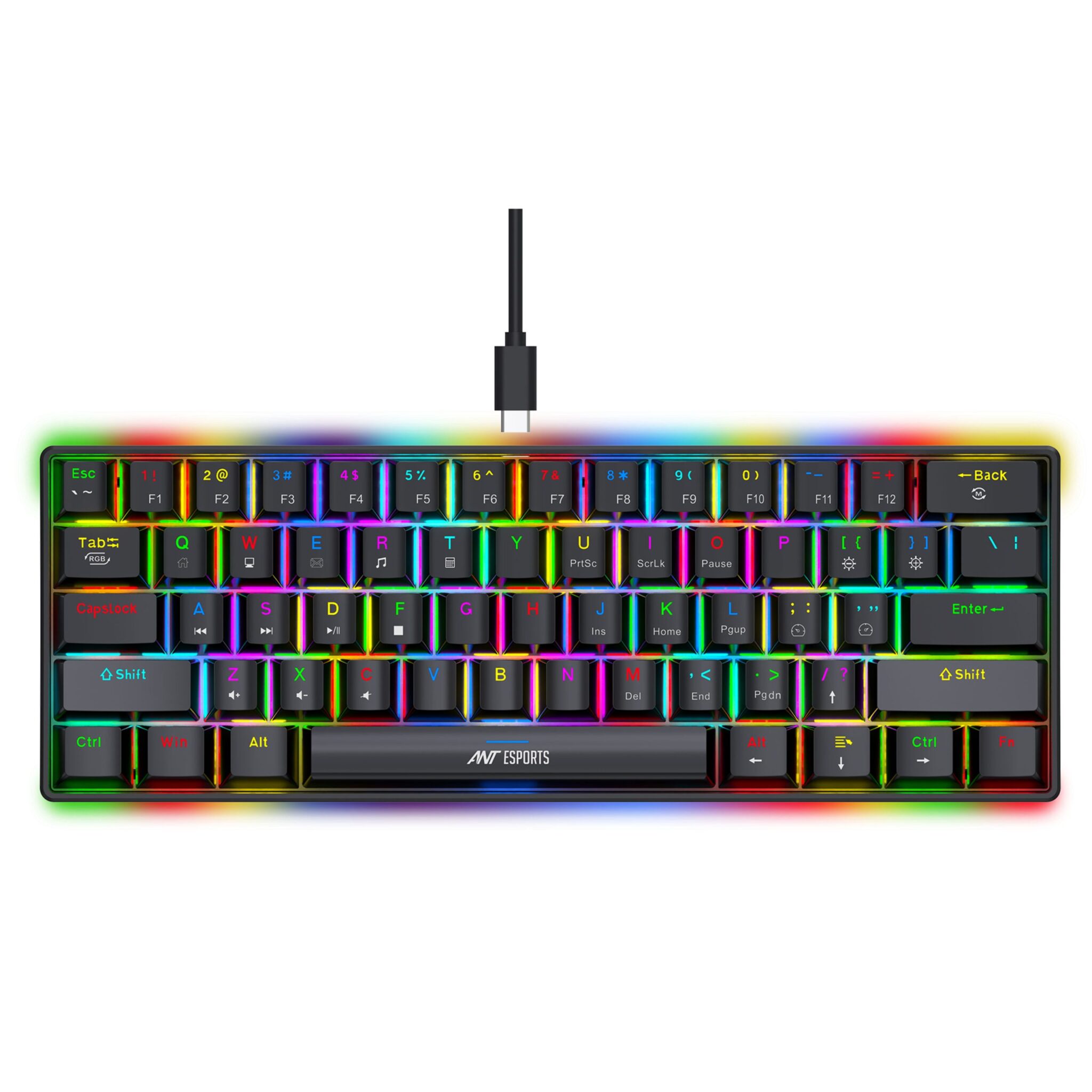 Ant Esports MK1300 V2 Portable 60 Percent Mechanical Keyboard - ThinkPC ...